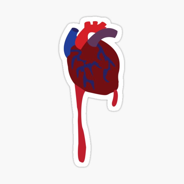 "BLEEDING HEART" Sticker for Sale by lord-aesthetic | Redbubble