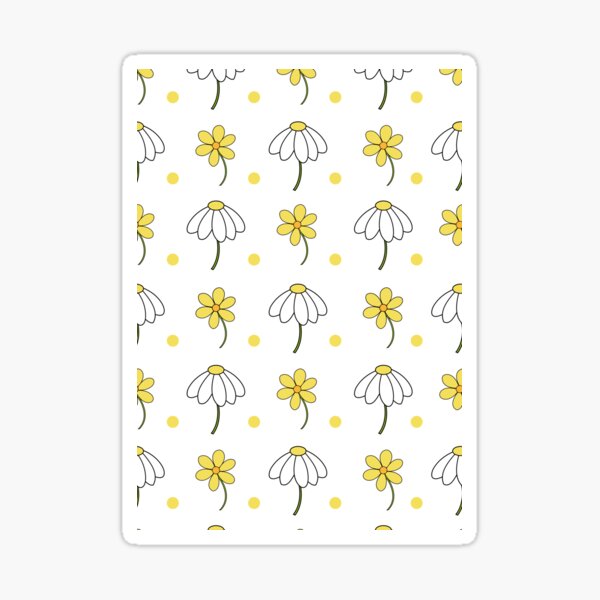 "Yellow and White Daisies" Sticker for Sale by ImpalaMoon | Redbubble