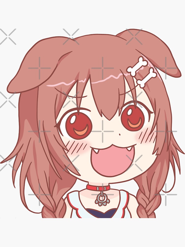 "Inugami Korone Hololive Vtuber - Ohayou" Sticker by noryushi | Redbubble