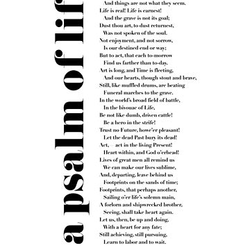 "A Psalm of Life by Henry Wadsworth Longfellow" Poster for Sale by ...
