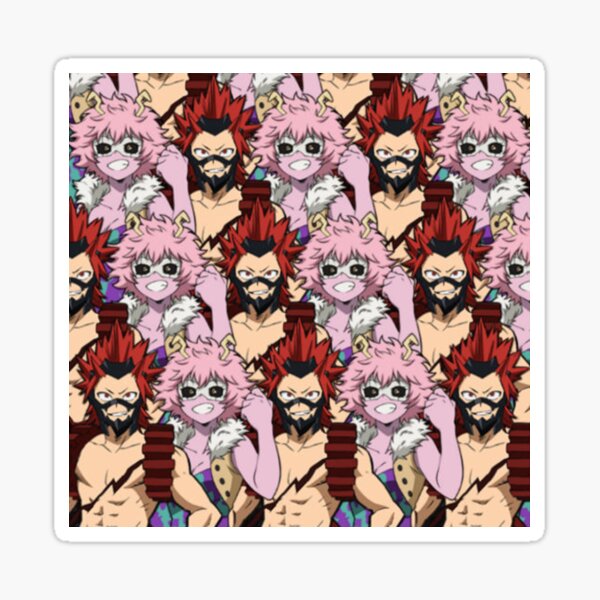 "Eijiro Kirishima/Mina Ashido" Sticker for Sale by raybound420 | Redbubble