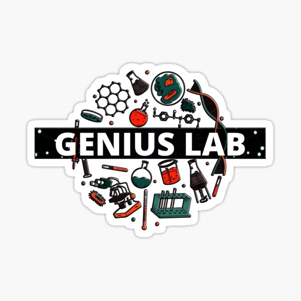 "Genius Lab Design" Sticker for Sale by Kouzhie | Redbubble