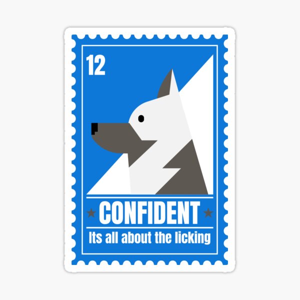 "Confident, It's All About The Licking" Sticker by SumoRoom | Redbubble