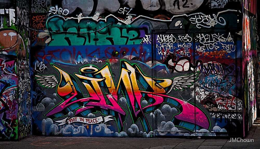 "Southbank Skate Park Graffiti v2, London" by JMChown | Redbubble