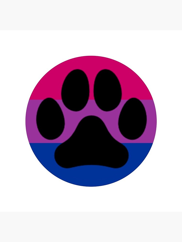 "Bisexual Furry Paw Pride" Pin for Sale by Furrtopia | Redbubble