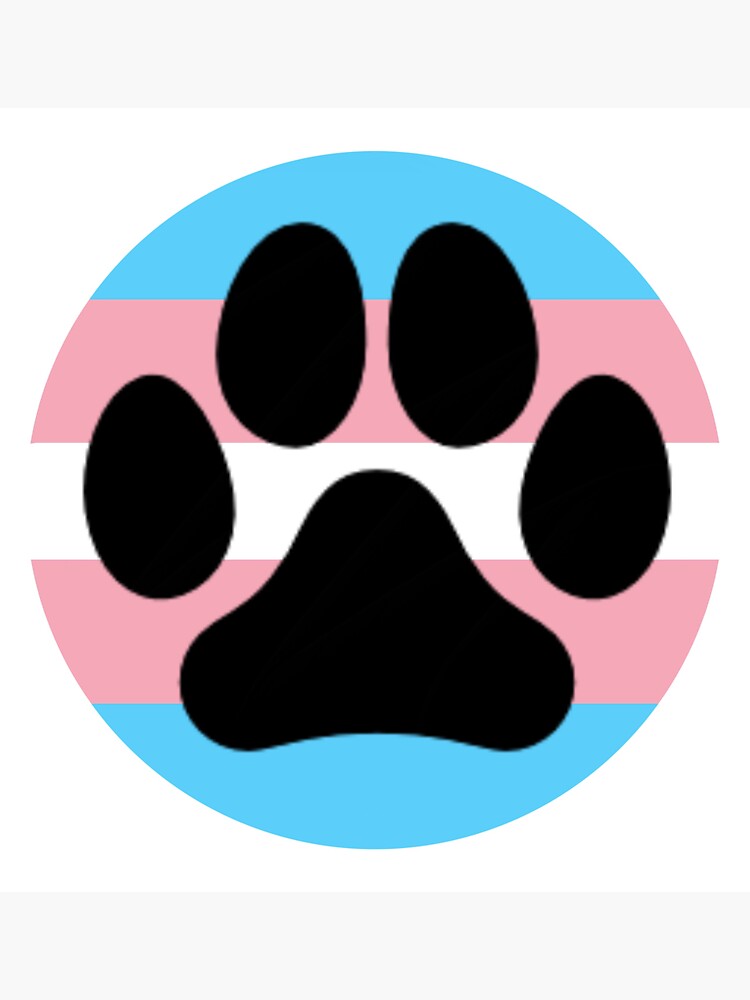 "Transgender Furry Paw Pride" Sticker for Sale by Furrtopia | Redbubble