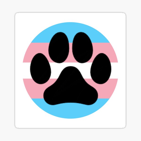 "Transgender Furry Paw Pride" Sticker for Sale by Furrtopia | Redbubble