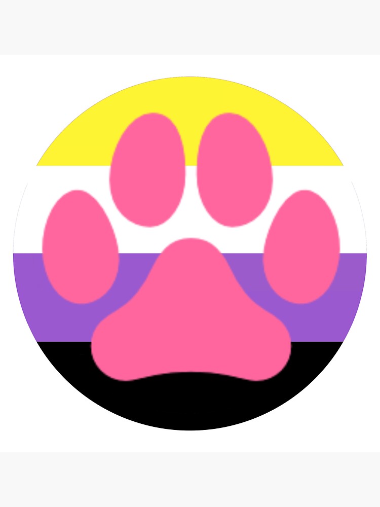 "Nonbinary Furry Paw Pride" Sticker for Sale by Furrtopia | Redbubble