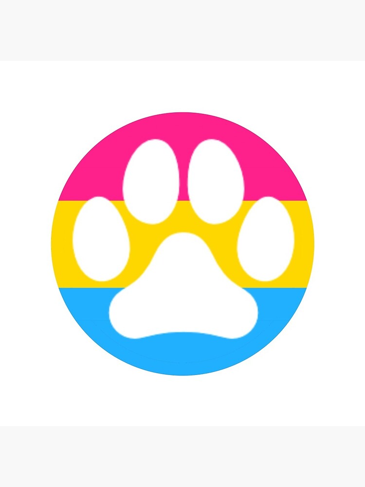 "Pansexual Furry Paw Pride" Pin for Sale by Furrtopia | Redbubble