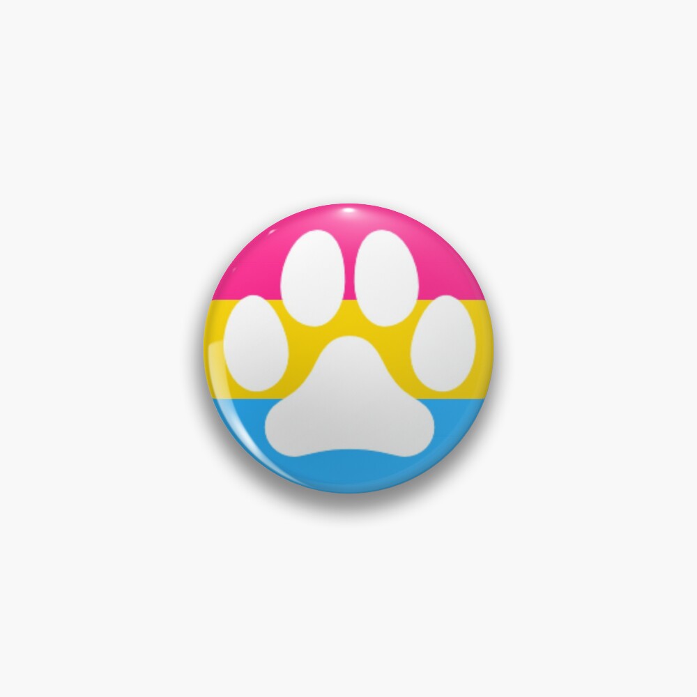 "Pansexual Furry Paw Pride" Pin for Sale by Furrtopia | Redbubble