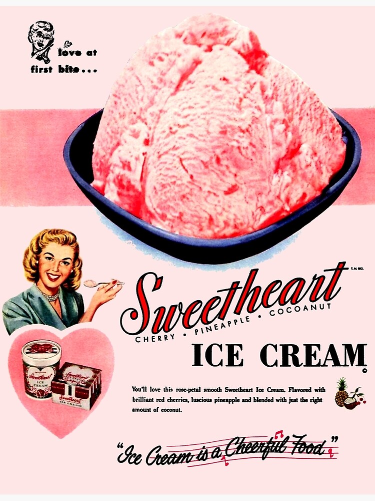 "1950s ICE CREAM ADVERT" Art Print for Sale by ThrowbackAds | Redbubble