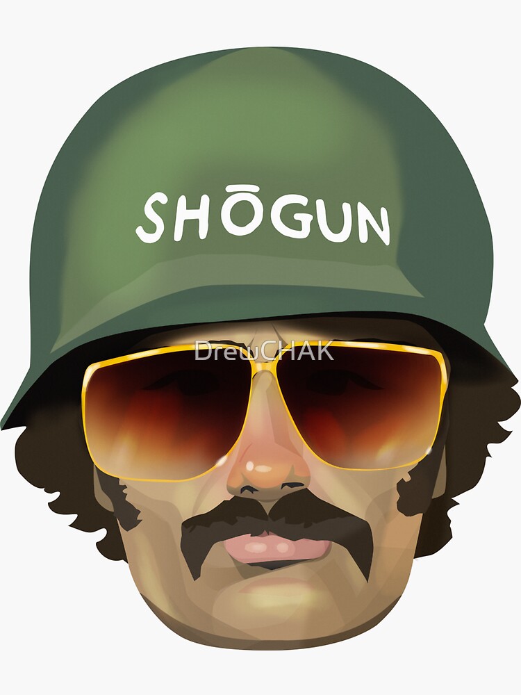 "Shogun face" Sticker for Sale by DrewCHAK | Redbubble