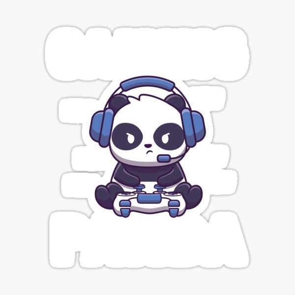 "Gaming panda, panda, games, controllers, cool, cute" Sticker for Sale ...