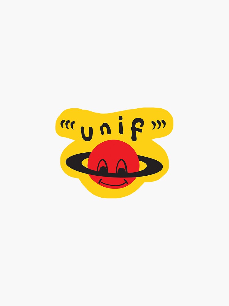 "unif planet logo" Sticker by elliessleeping | Redbubble