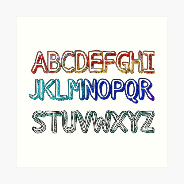 Abcdefghijklmnopqrstuvwxyz Art Prints | Redbubble