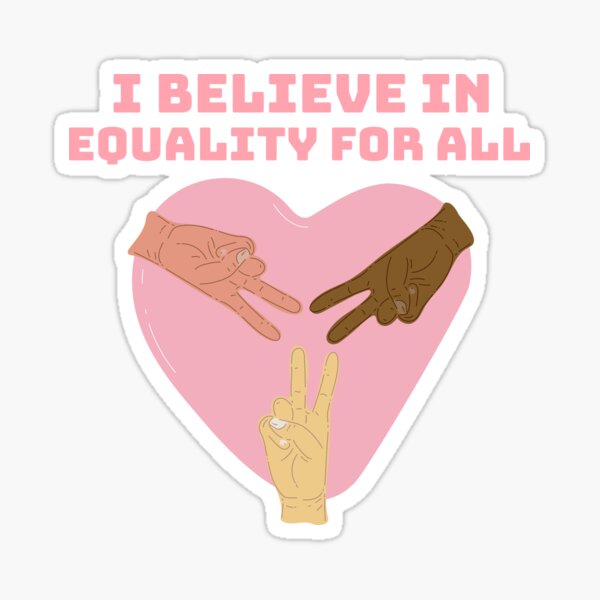 "Racial Equality" Sticker for Sale by RanBubba | Redbubble