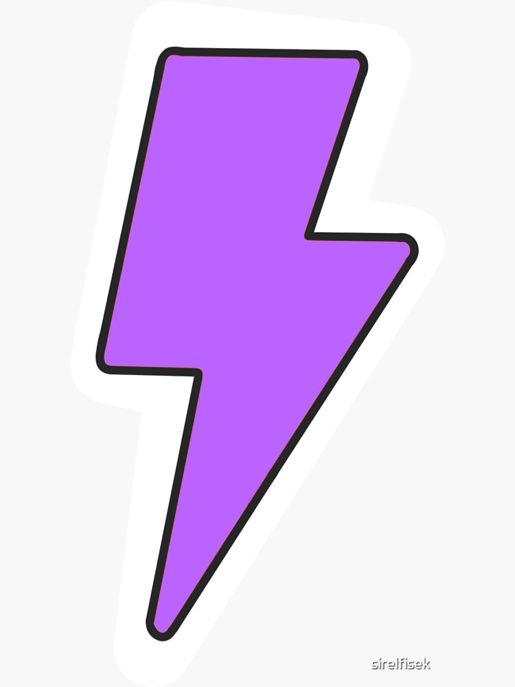 "purple lightning " Sticker by sirelfisek | Redbubble