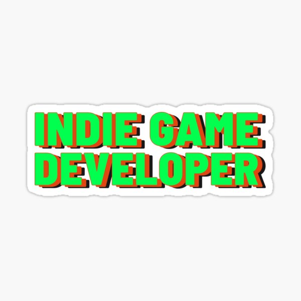 "Indie Game Developer, Shirt Design" Sticker for Sale by DevelopShop ...