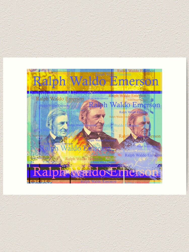 "beautiful Ralph Waldo Emerson portrait, well-known American writer ...