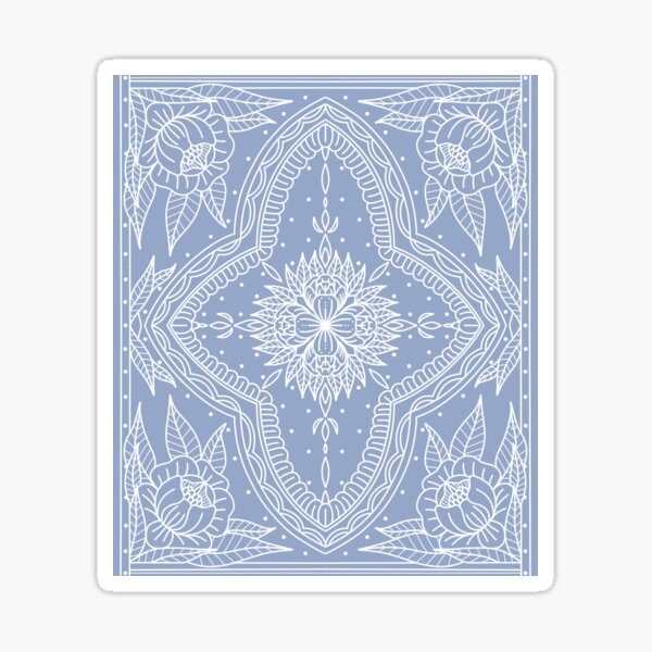 Mandala Sheet 2 Icy Blue Sticker By Fizzbomb Art Redbubble 