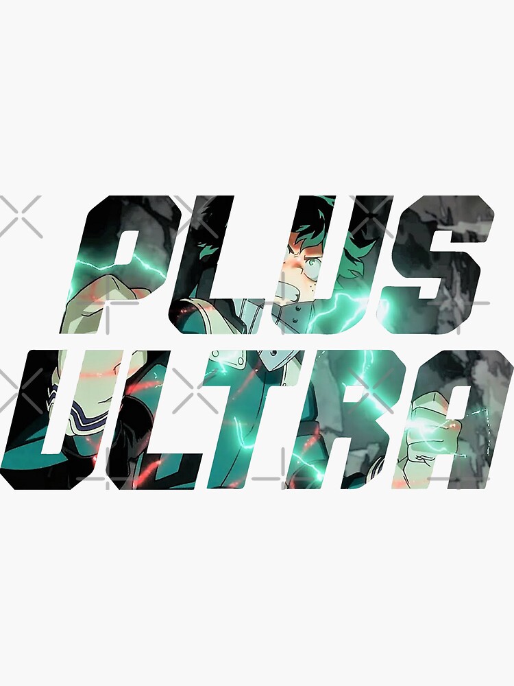 "Izuku Midoriya Plus Ultra! (MHA)" Sticker for Sale by BukLauDesu ...