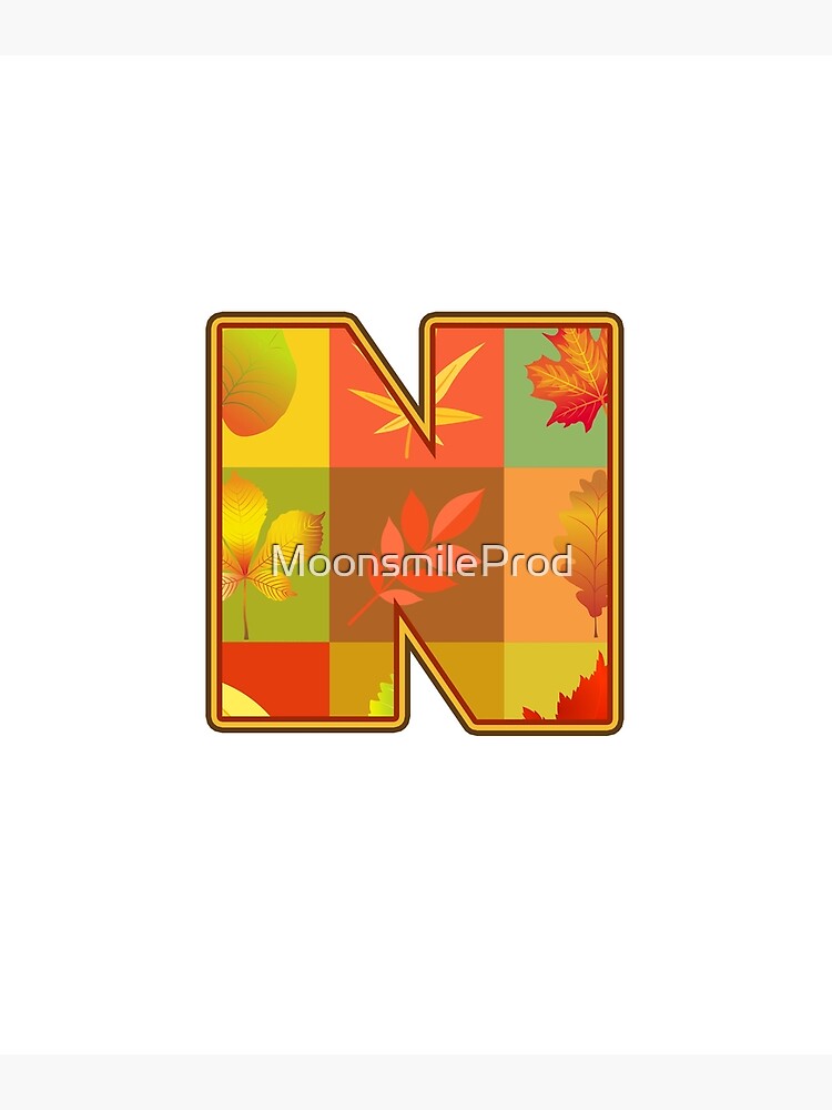 Póster «Letra N - Diseño de otoño» de MoonsmileProd | Redbubble