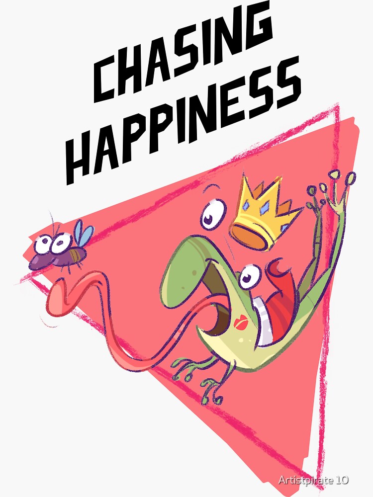 "Chasing Happiness." Sticker by Abby7895 | Redbubble