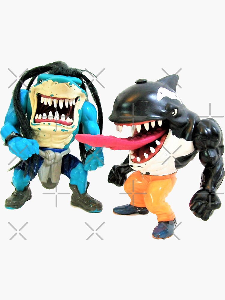 "Rox and Moby Lick, Street Sharks Action Figures" Sticker by ZapWow ...