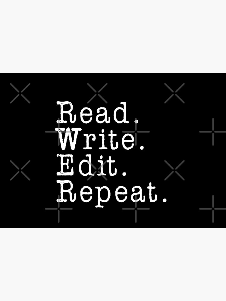 "Read, Write, Edit, Repeat" Mask for Sale by teesaurus | Redbubble