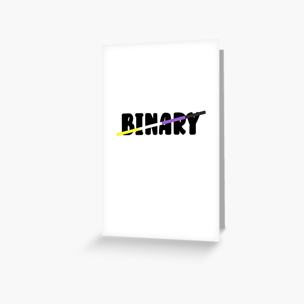 "Non-Binary" Greeting Card by GenderFluiDruid | Redbubble