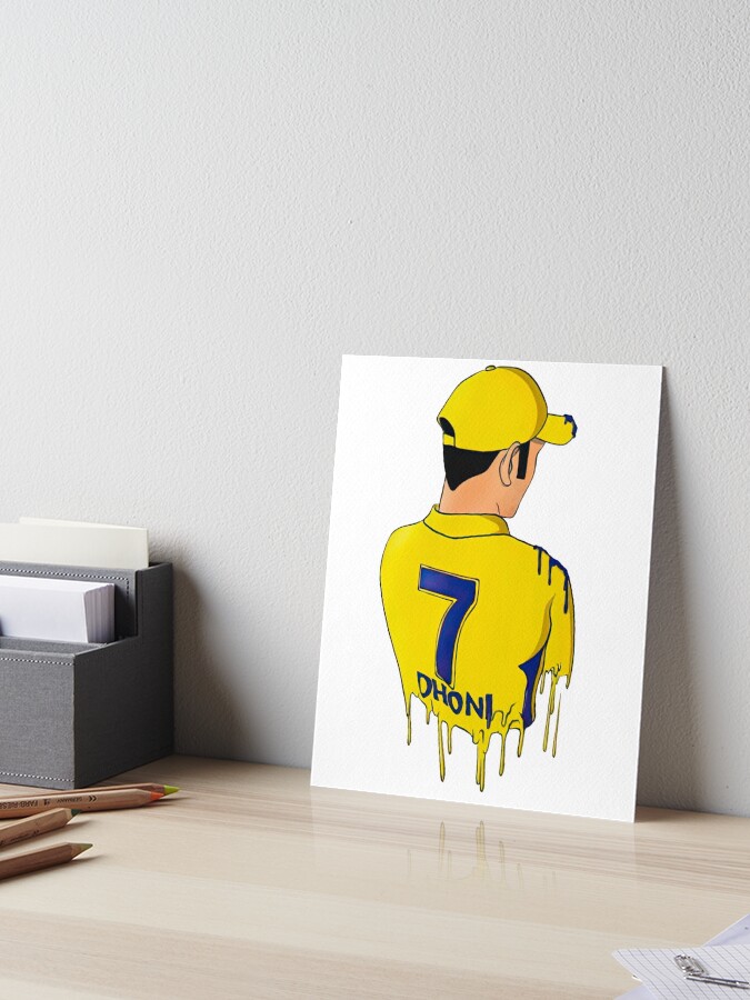 "Dhoni - ms Dhoni - csk" Art Board Print for Sale by SylviasGarcia ...