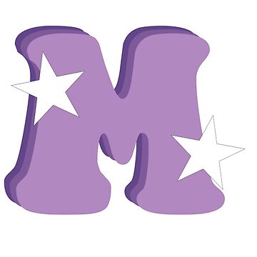"Letter "M" Initial Purple Sticker" Sticker for Sale by stickerbysister ...