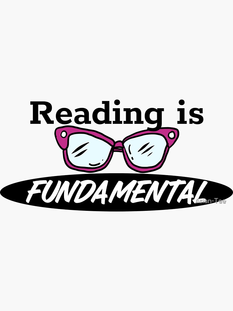 "Reading is Fundamental " Sticker for Sale by Asian-Tee | Redbubble