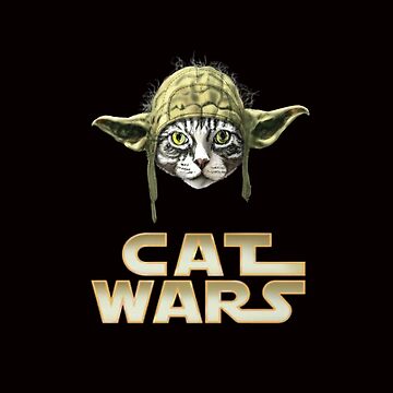 "Cat Wars" Sticker for Sale by RebeccaRe | Redbubble