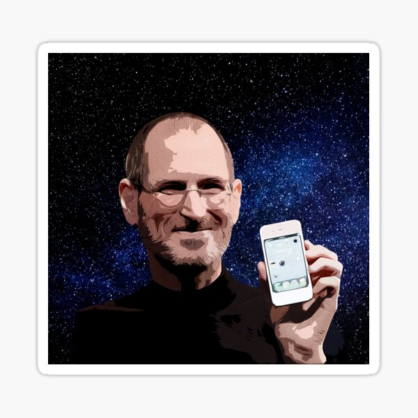 "Steve Jobs Digital Art" Sticker for Sale by creative-boo | Redbubble