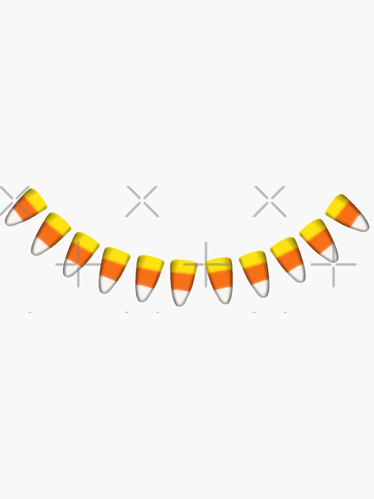 "Candy Corn Smile" Sticker for Sale by MrPrestige | Redbubble