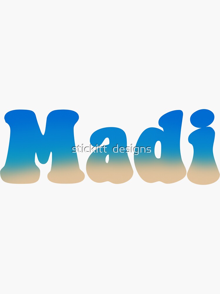 "Madi name " Sticker for Sale by pinkyypop | Redbubble