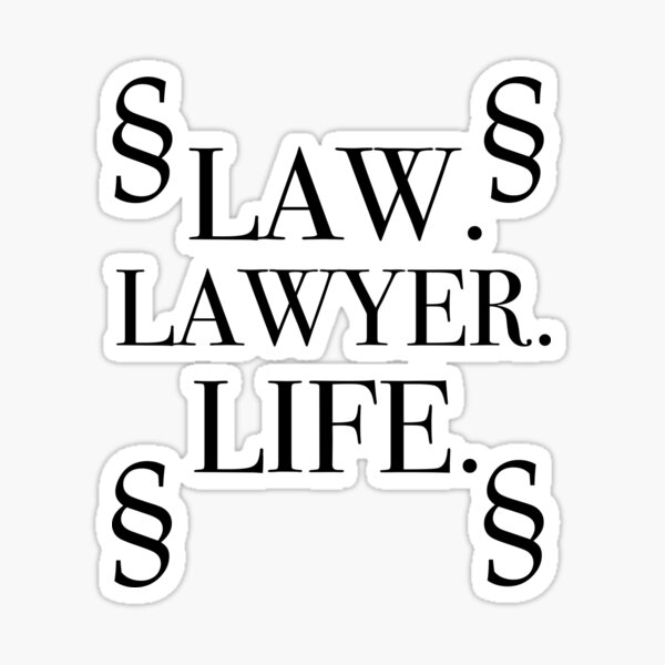 "Law" Sticker for Sale by TravelTemple | Redbubble