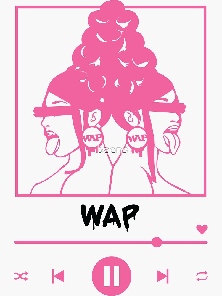 Pegatina «Cardi B & Meg Thee Stallion - WAP» de baens | Redbubble