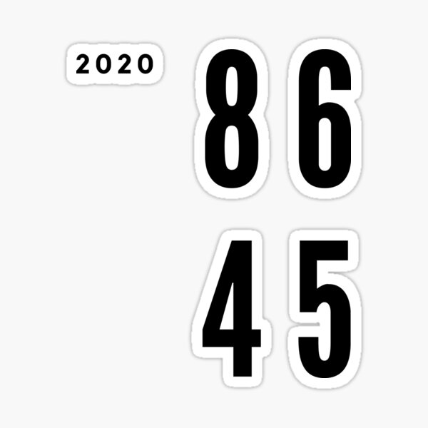 "8645" Sticker by InManalsMind | Redbubble