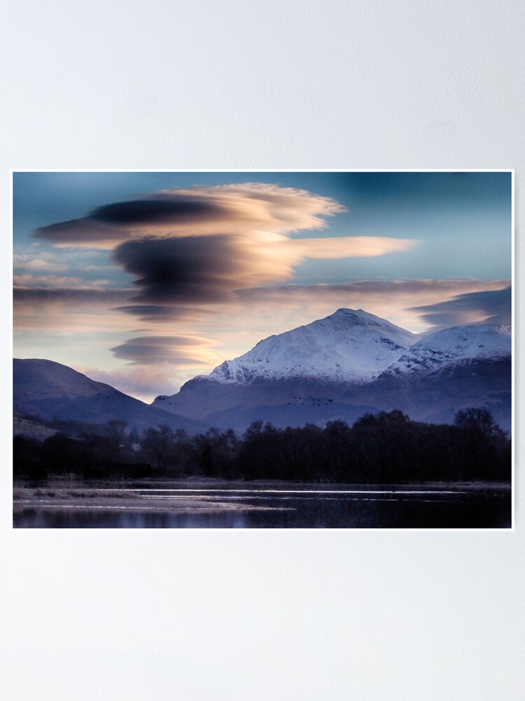 "Ben Lui topped with lenticular clouds above" Poster by Islandsimages ...