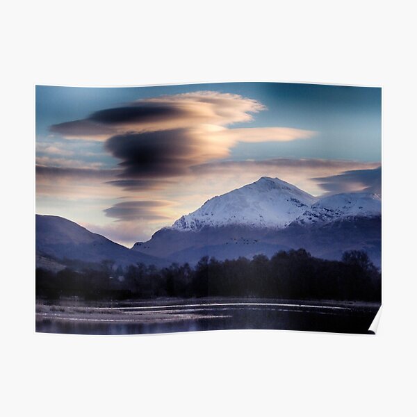 "Ben Lui topped with lenticular clouds above" Poster by Islandsimages ...