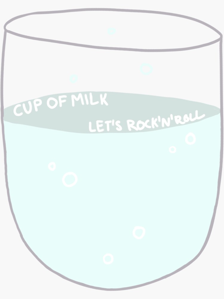 "CUP OF MILK" Sticker for Sale by Jeongucci | Redbubble