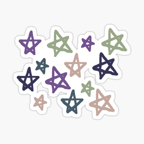 "Stars sticker pack" Sticker for Sale by crownyart | Redbubble