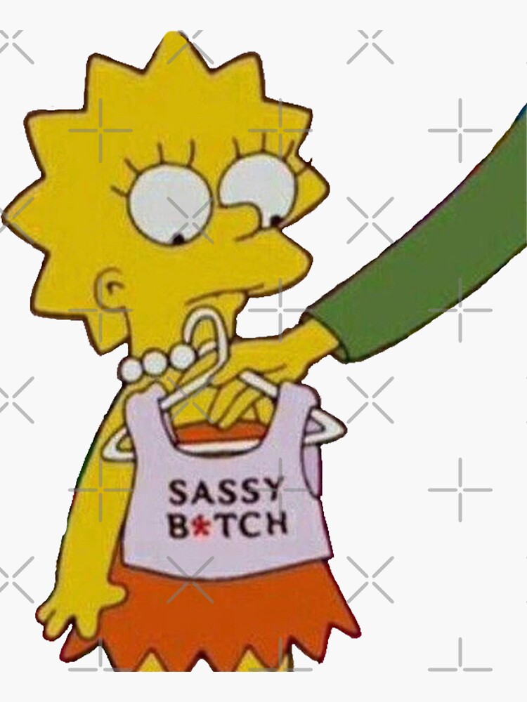 "Lisa Sassy Mood" Sticker for Sale by nort2 | Redbubble