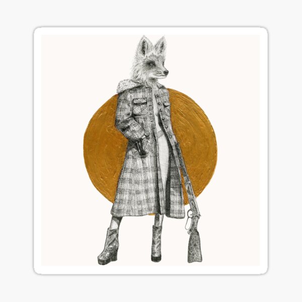 "anti hunting fox" Sticker for Sale by ellicerae | Redbubble