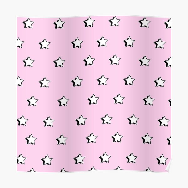 "Aesthetic Pastel Pink Star Pattern" Poster by STAR10008 | Redbubble