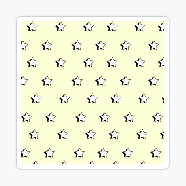 "Aesthetic Pastel Yellow Star Pattern" Sticker for Sale by STAR10008 ...