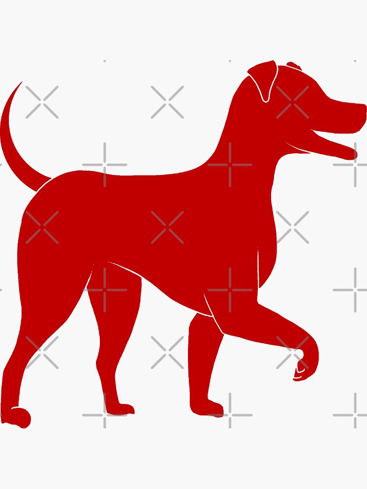 "Red dog" Sticker for Sale by dragongirl606 | Redbubble