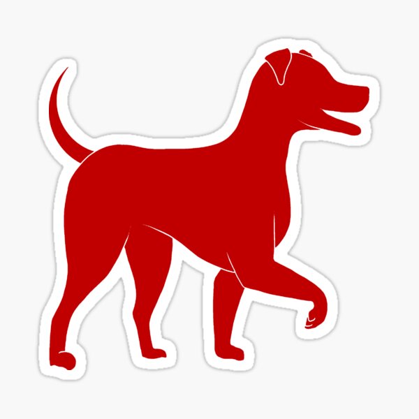 "Red dog" Sticker for Sale by dragongirl606 | Redbubble